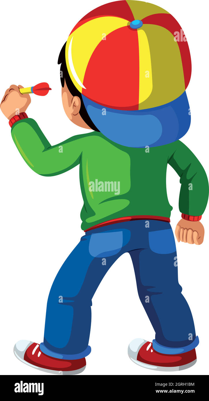 Dart playing cartoon Stock Vector Images - Alamy