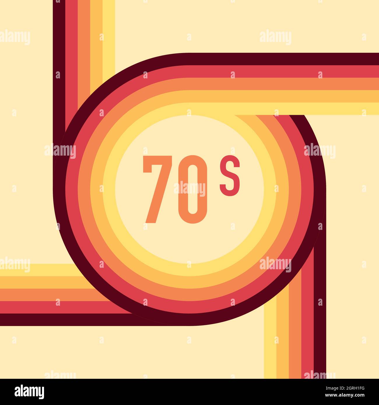 70s, 1970 abstract vector stock retro lines background. Vector ...