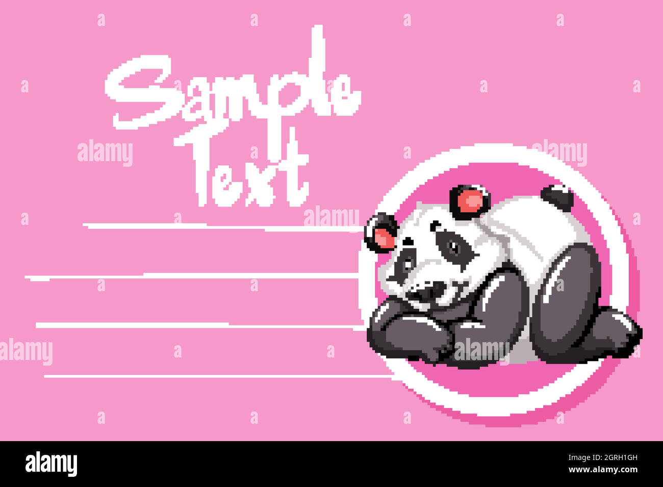 Border design panda illustration hi-res stock photography and images ...