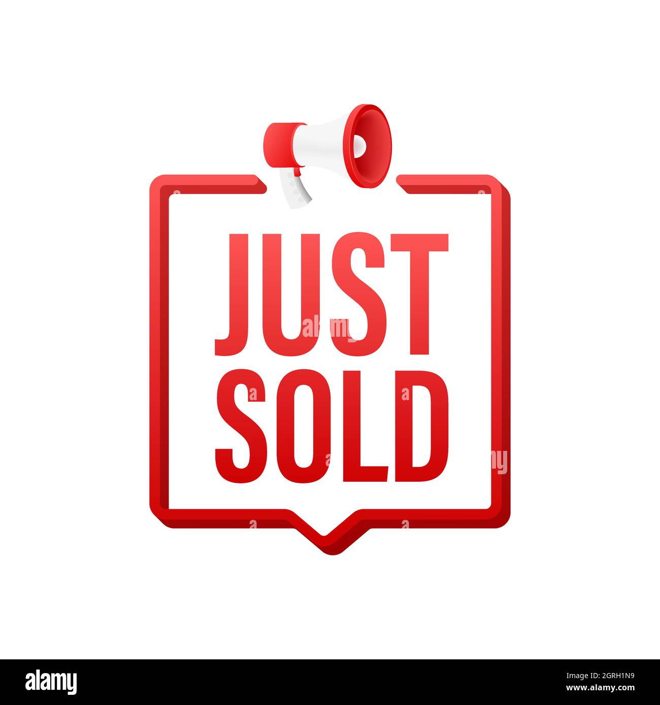 Red Label Just Sold On White Background Vector Illustration Stock Vector Image And Art Alamy