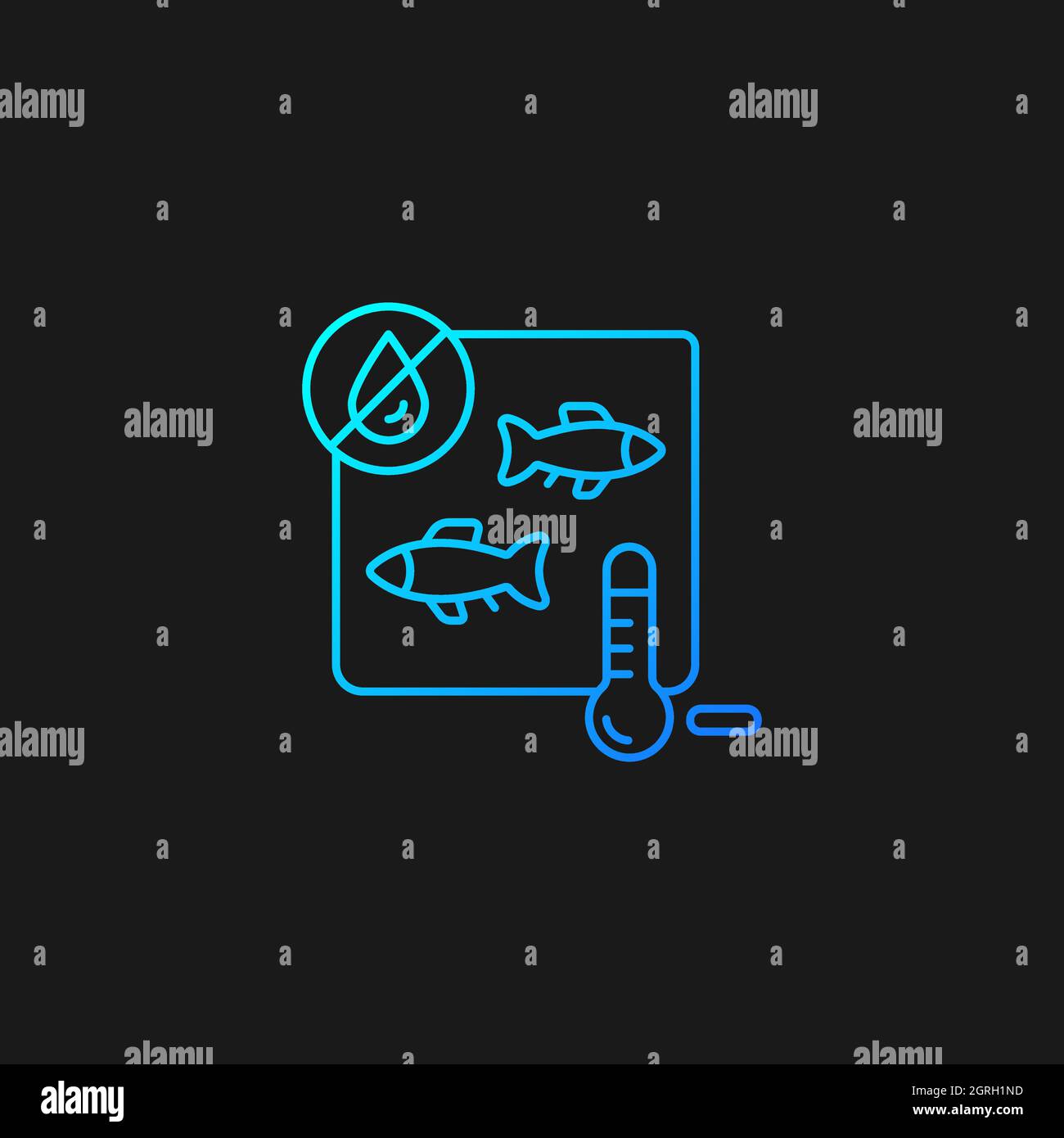 Freeze drying fish gradient vector icon for dark theme Stock Vector ...