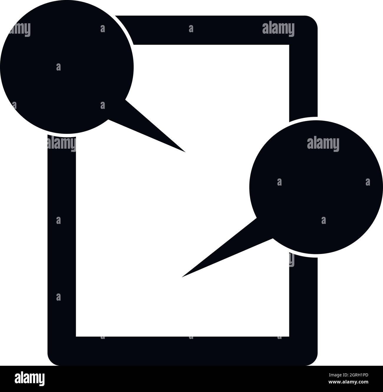 Tablet chatting icon, simple style Stock Vector Image & Art - Alamy