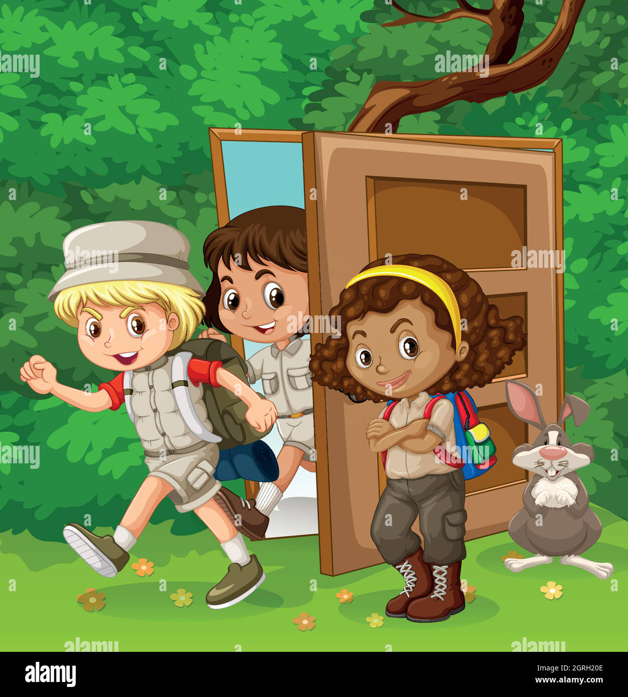 Boy walking outside Stock Vector Images - Alamy