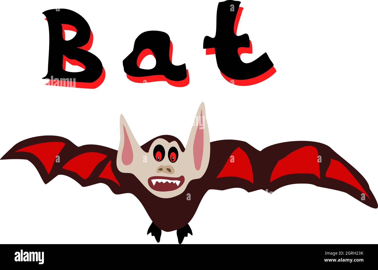 Image of ugly comic bat Stock Photo - Alamy