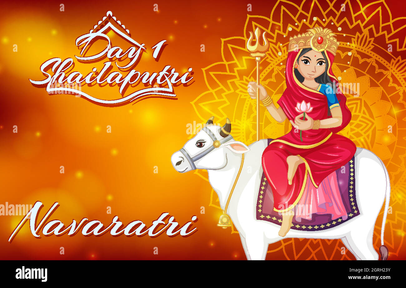 Navaratri poster design with goddess Stock Vector Image & Art - Alamy