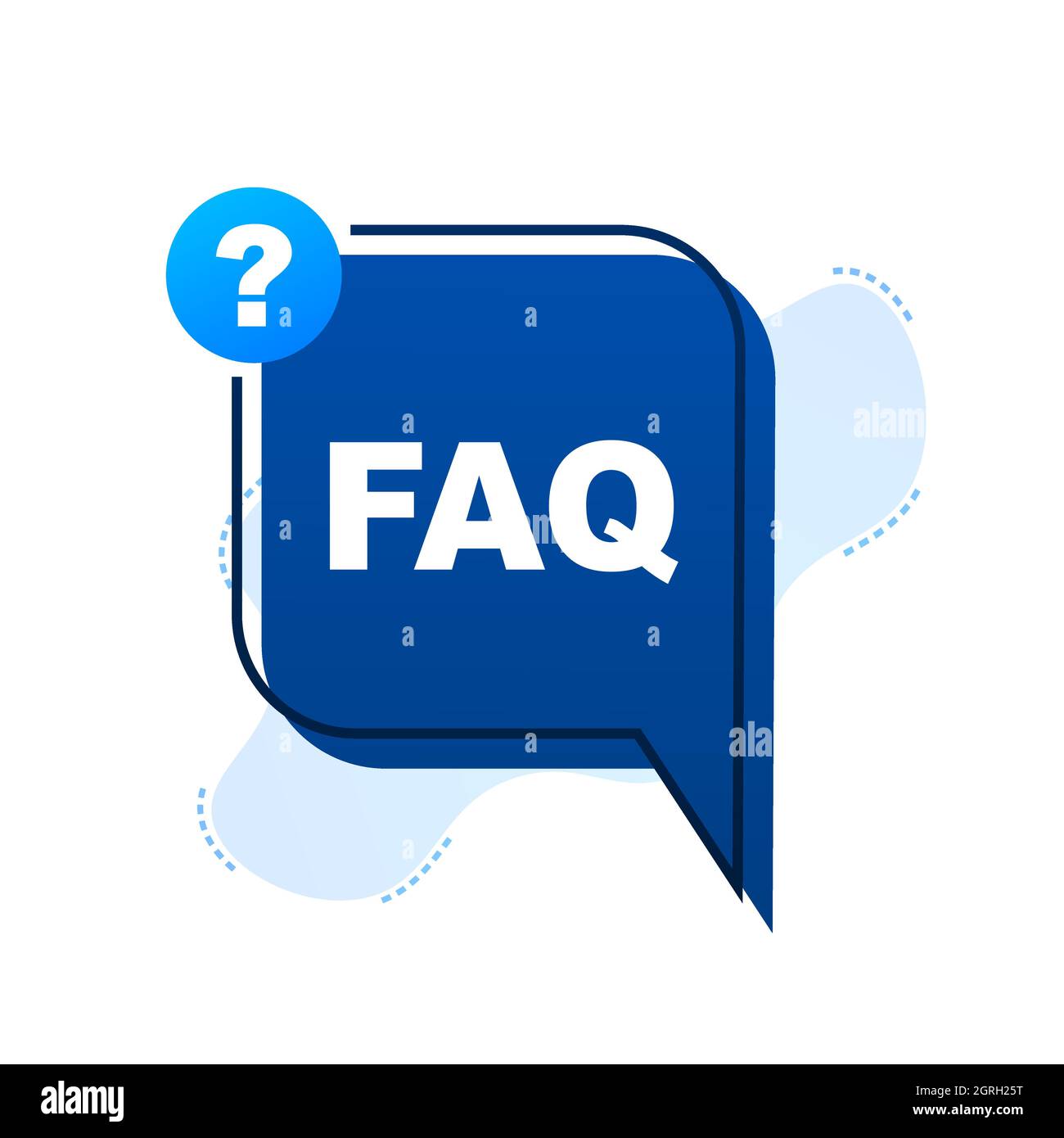 Frequently asked questions FAQ banner. Speech bubble with text FAQ. Vector stock illustration ...