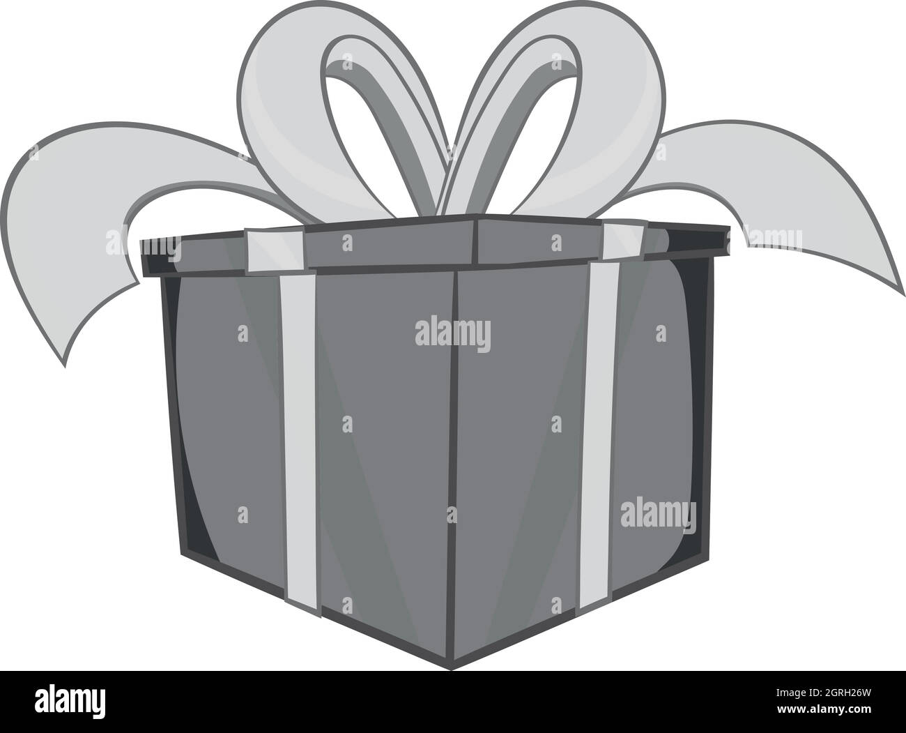 Vector illustration black gift Stock Vector Images - Alamy