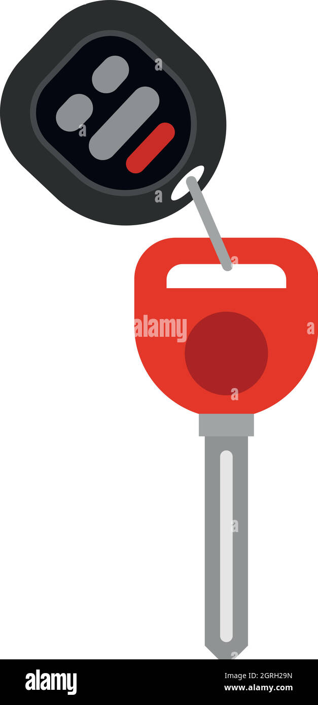 Car key icon, flat style Stock Vector Image & Art - Alamy