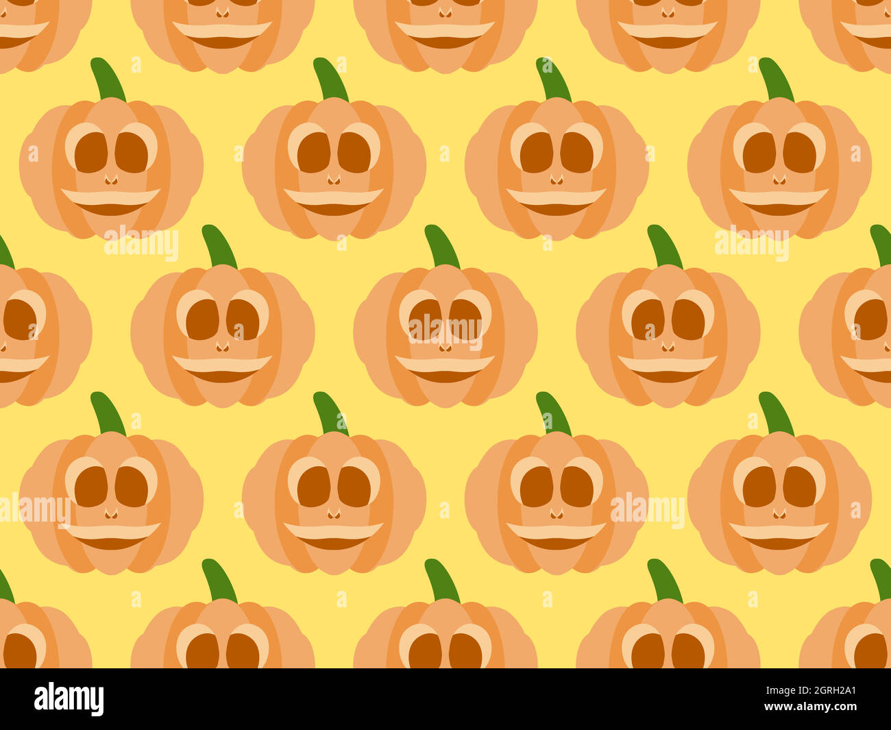 Halloween pumpkin seamless pattern. Festive background with scary ...
