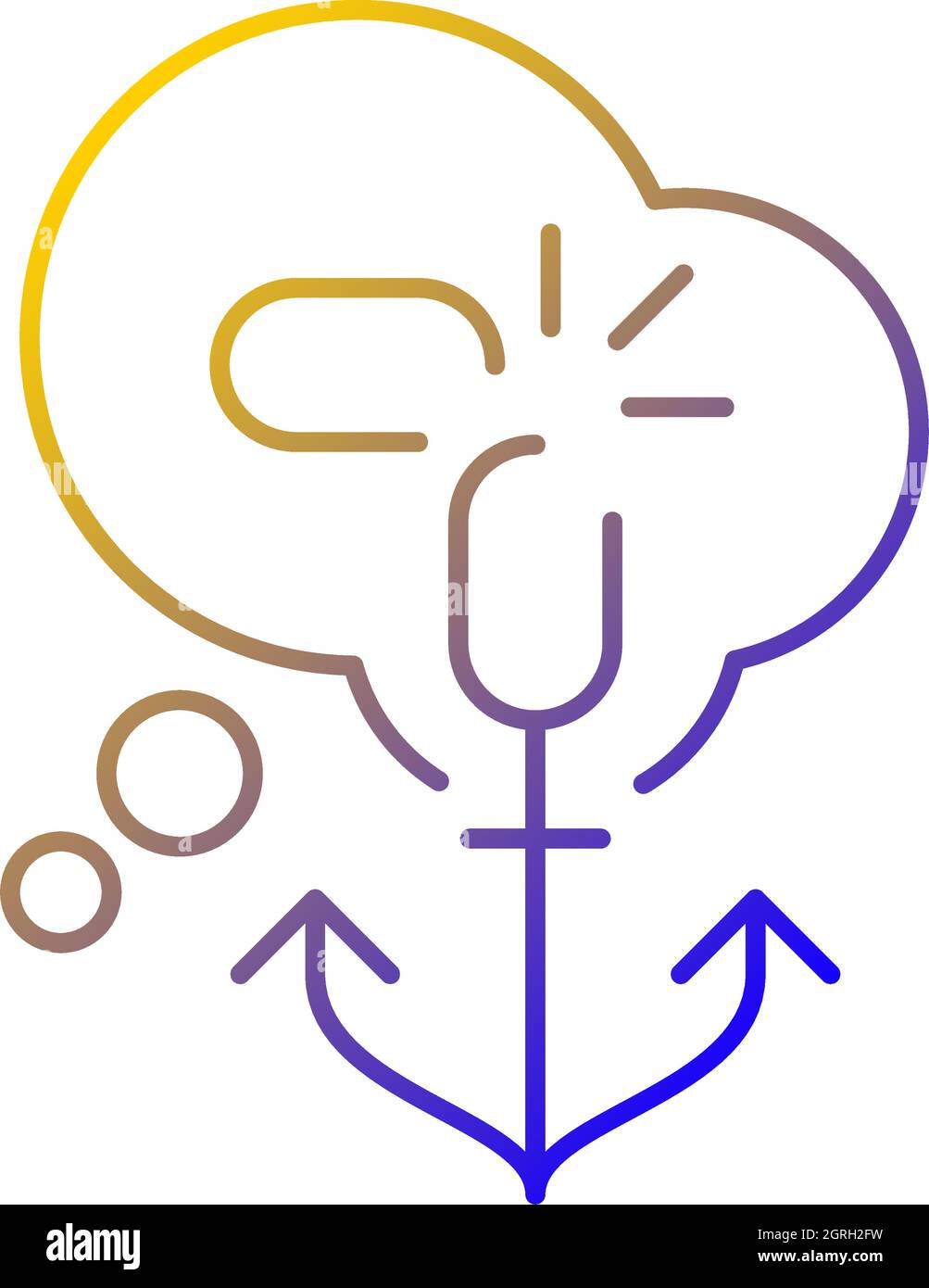 Getting rid of biases gradient linear vector icon Stock Vector Image ...