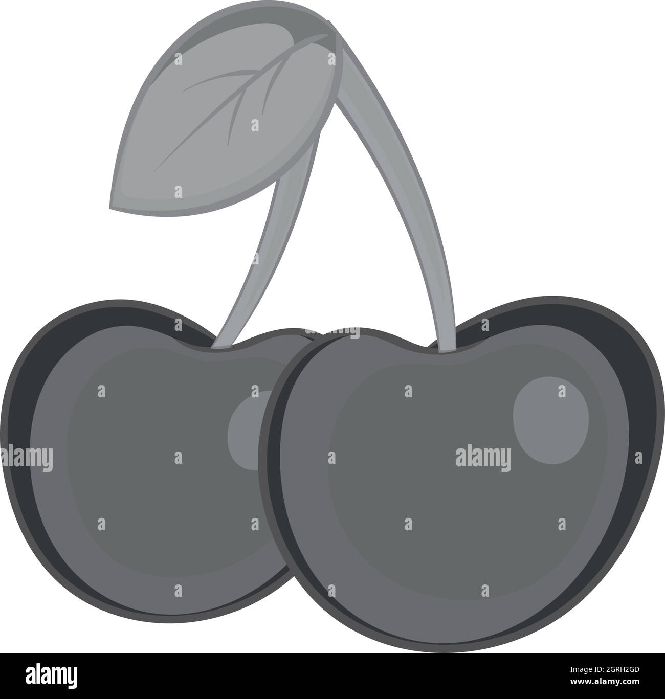 Black cherries Stock Vector Images - Alamy