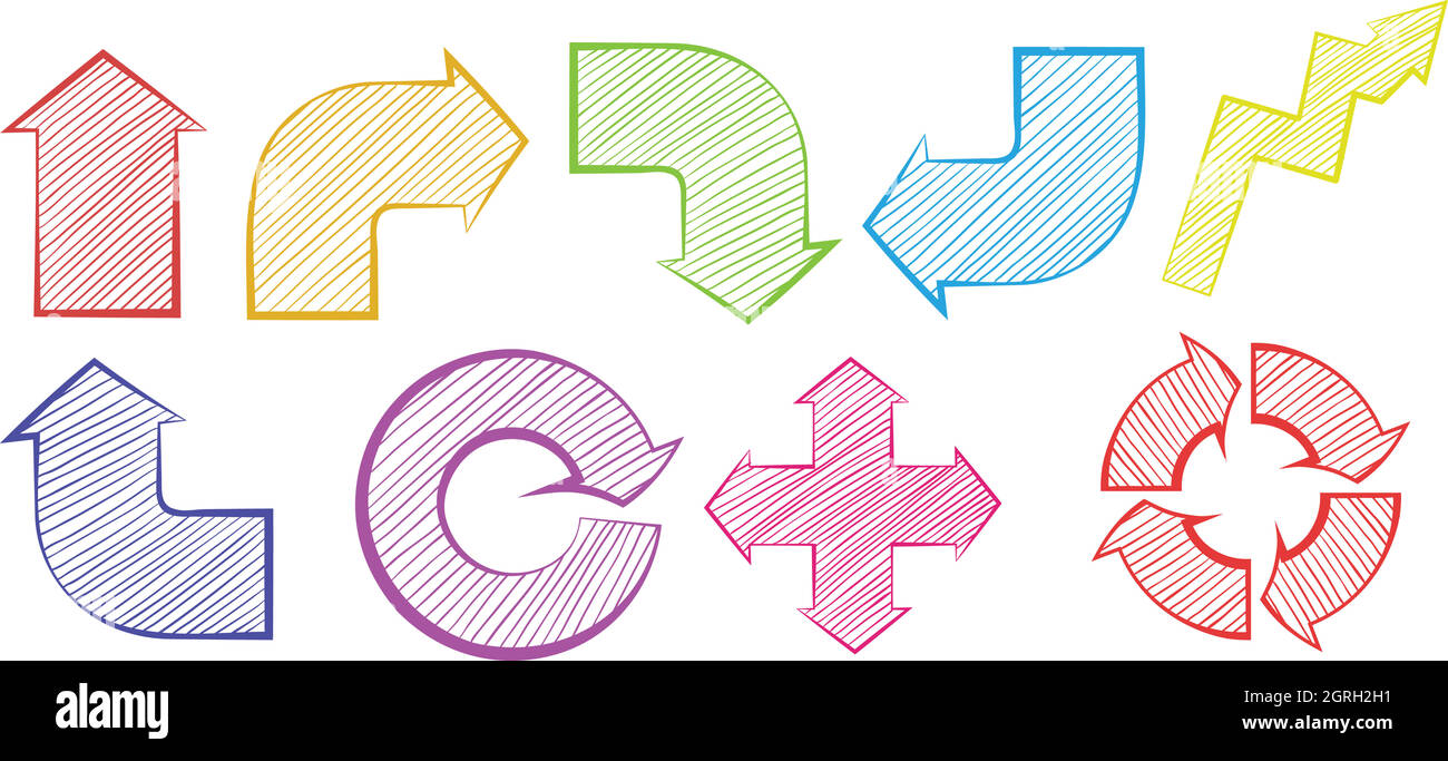 Group of colourful arrows Stock Vector Image & Art - Alamy