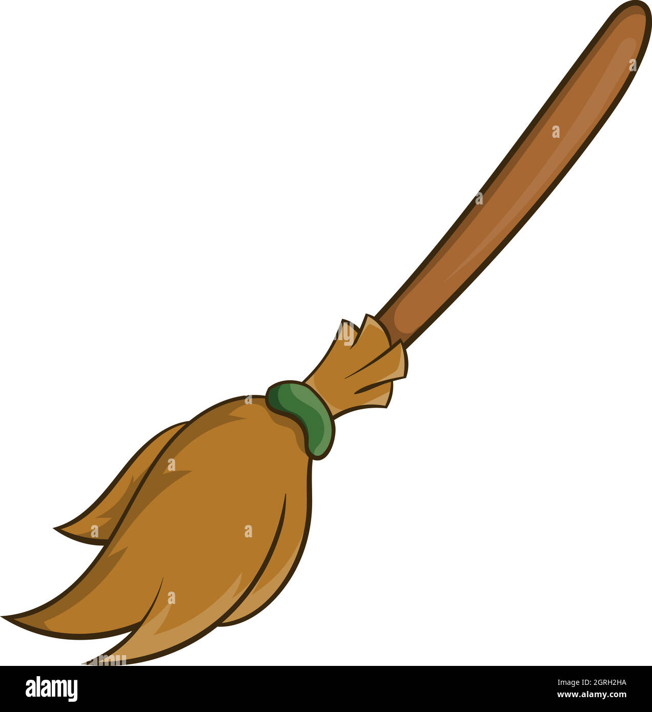 Halloween accessory broom icon, cartoon style Stock Vector Image & Art ...