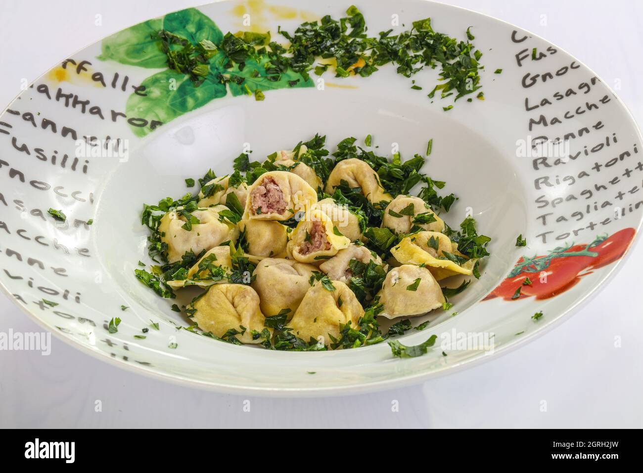 Italian traditional dumplings Ravioli with meat or cheese Stock Photo ...