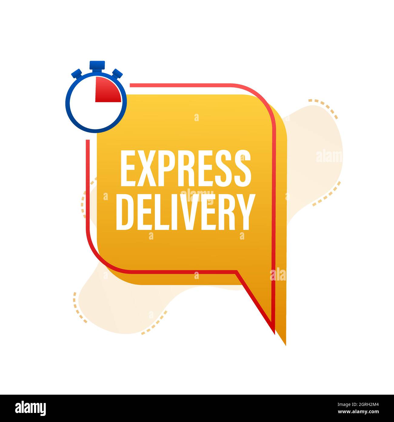 Express delivery service. Fast time delivery order with stopwatch ...
