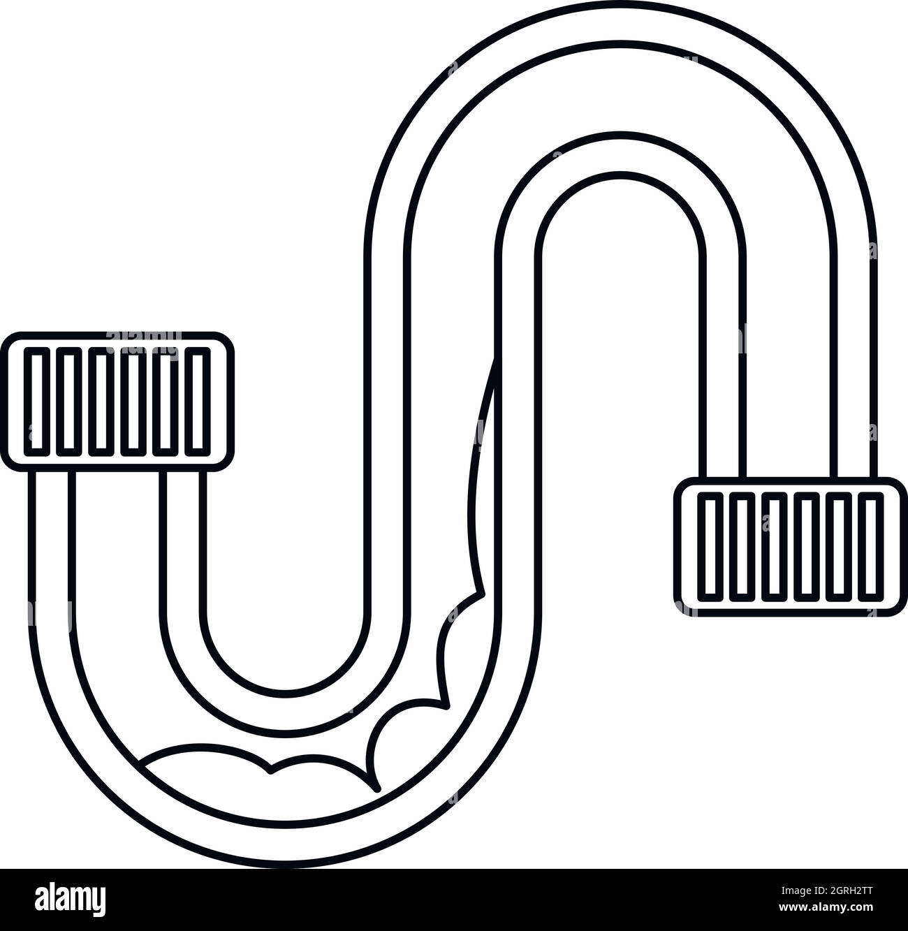 Clog in the pipe icon, outline style Stock Vector Image & Art - Alamy