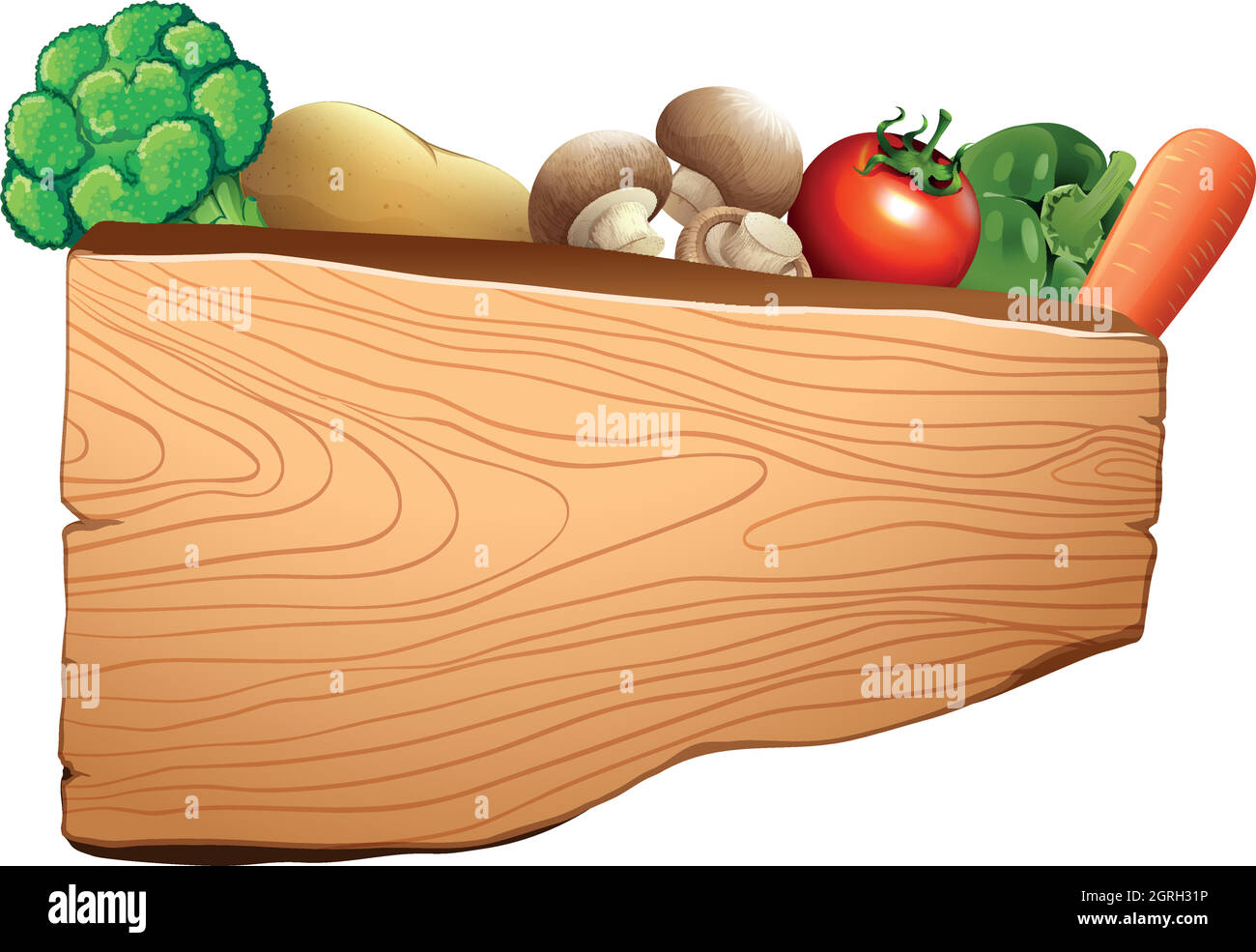 Board vegetables Stock Vector Images - Alamy