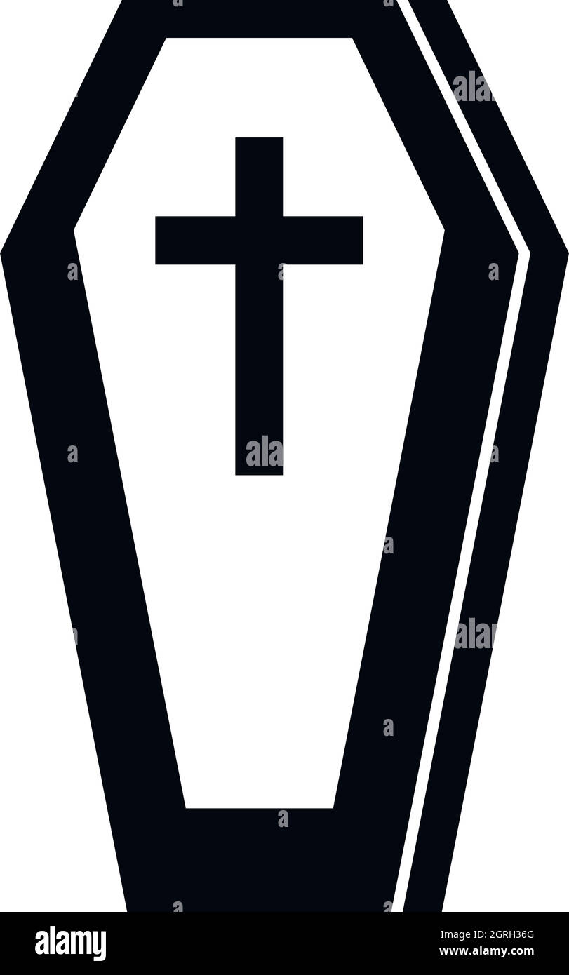 Funeral white coffin in Stock Vector Images - Alamy