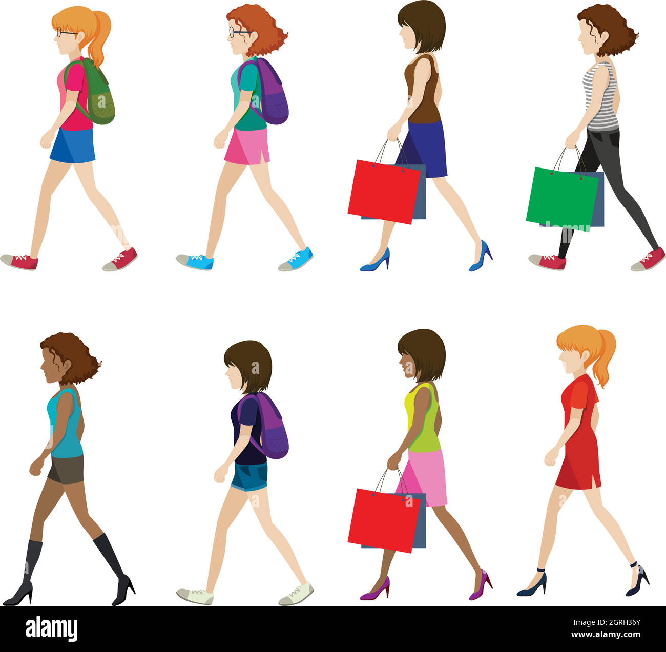Women shoppers Cut Out Stock Images & Pictures - Alamy