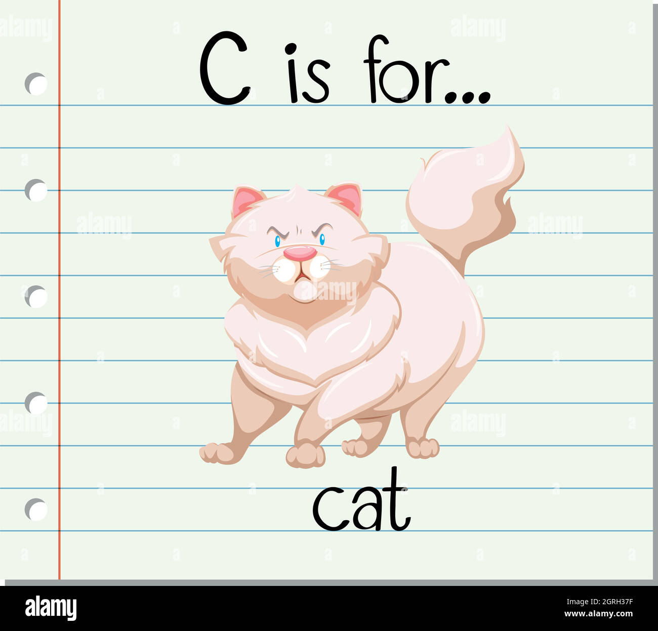 Flashcard letter C is for cat Stock Vector Image & Art - Alamy