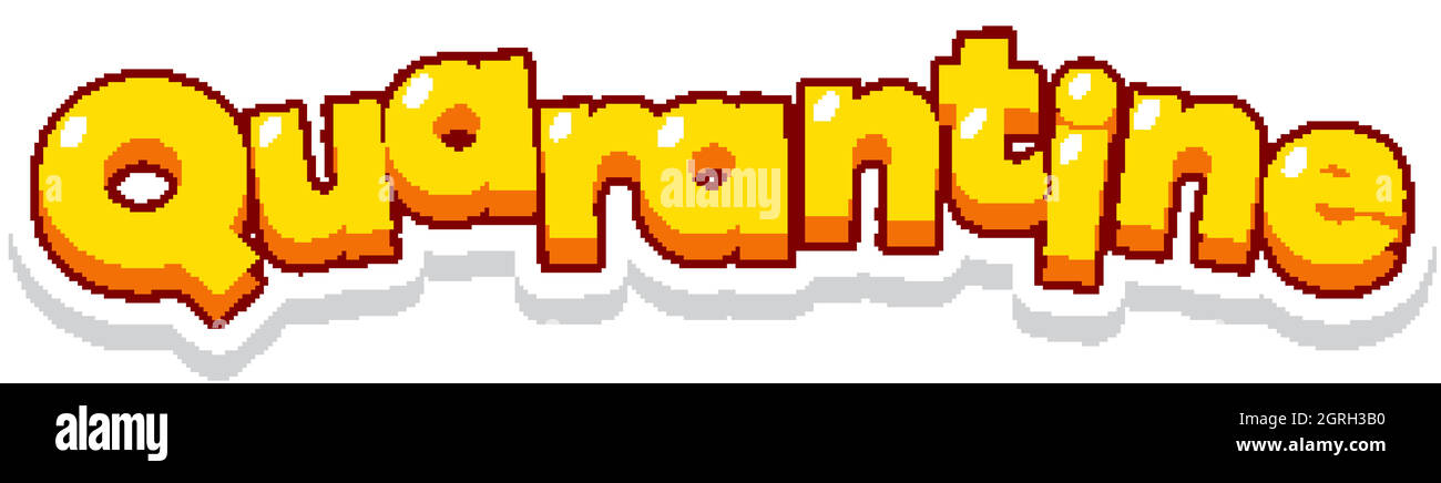 Word design for quarantine in yellow color Stock Vector Image & Art - Alamy