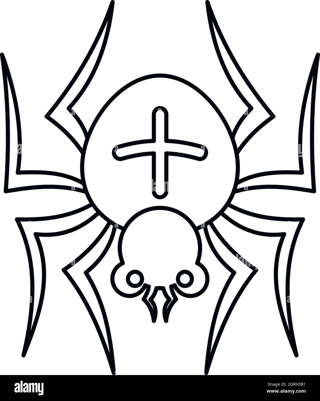 White line spider web icon Cut Out Stock Images & Pictures - Alamy