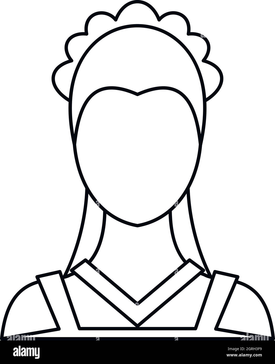 Maid icon, outline style Stock Vector Image & Art - Alamy
