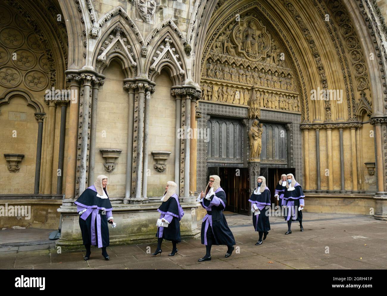 Judges process from Westminster Abbey to the Houses of Parliament ...