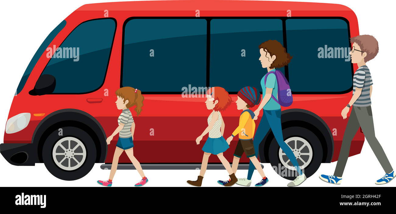 Family transport vehicle Stock Vector Images - Alamy