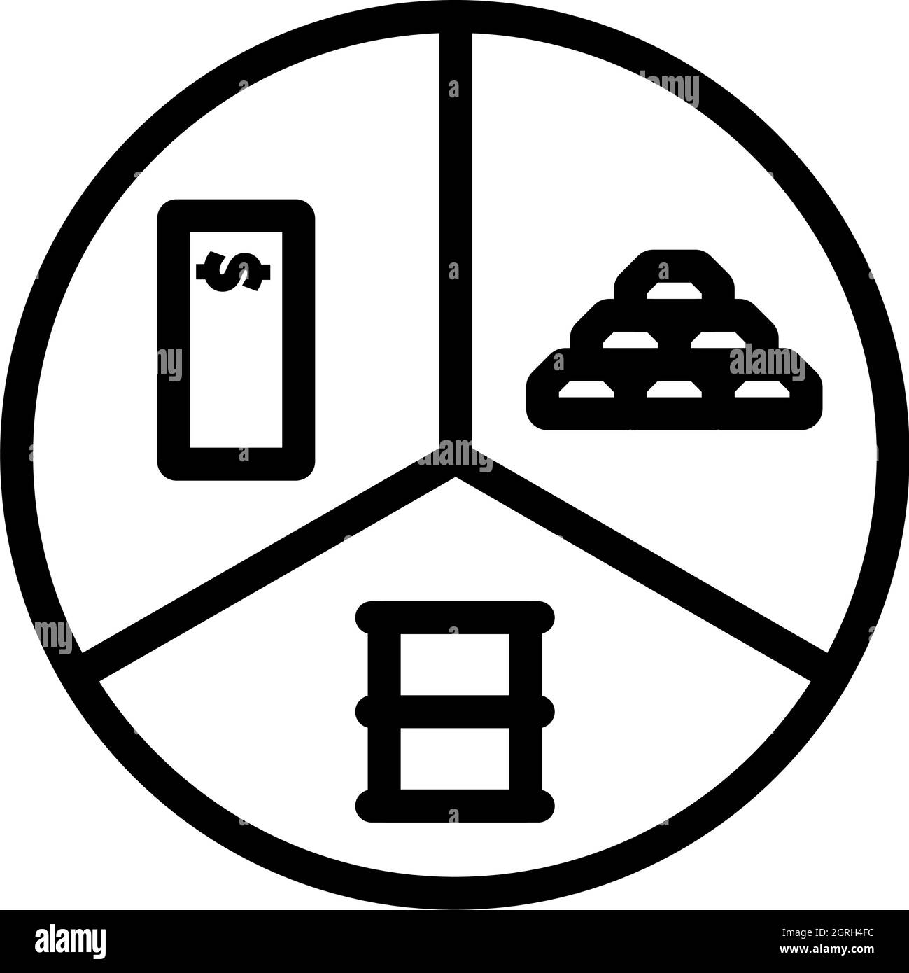 Dollar sign chart Stock Vector Images - Alamy