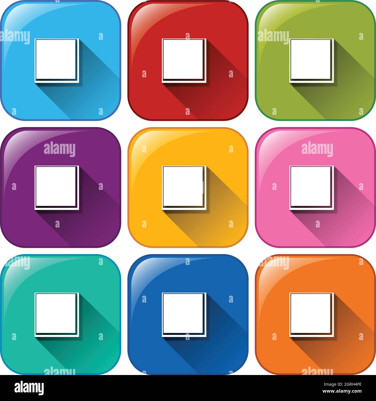 Rounded icons with buttons for fullscreen Stock Vector Image & Art - Alamy
