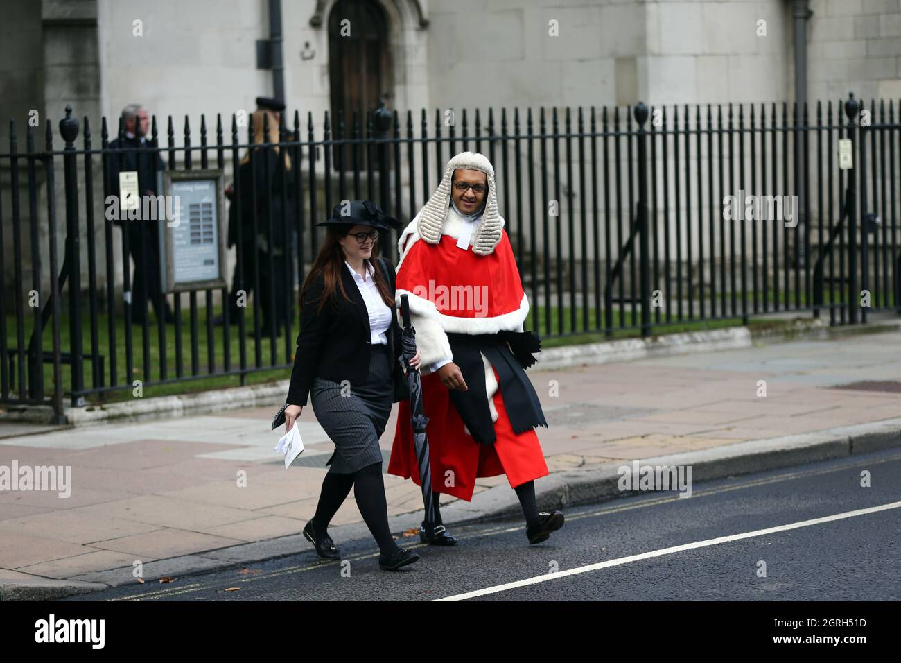 London, England, UK. 1st Oct, 2021. Judges arrive in Houses of ...