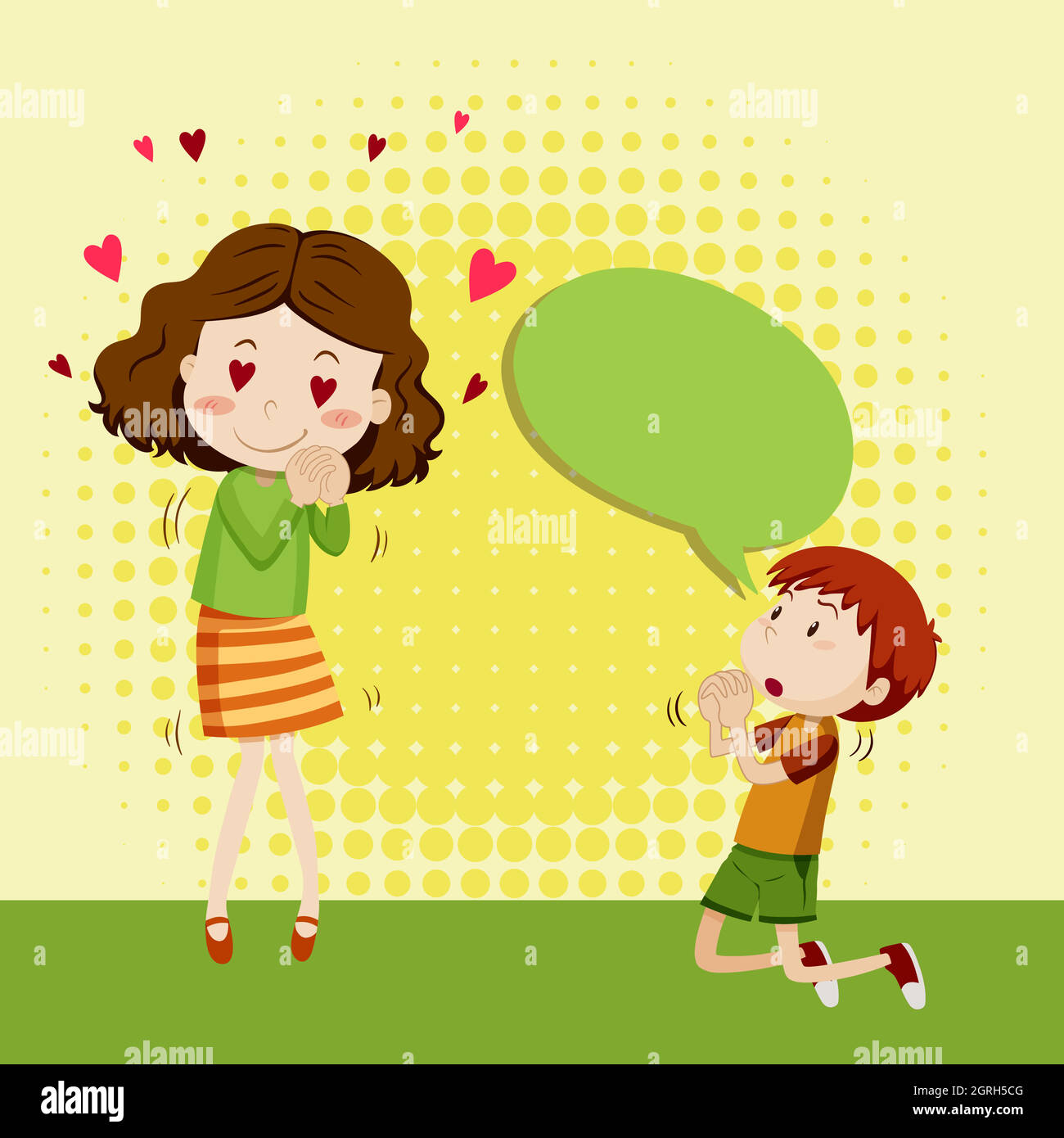 Boy in love with girl Stock Vector Image & Art - Alamy