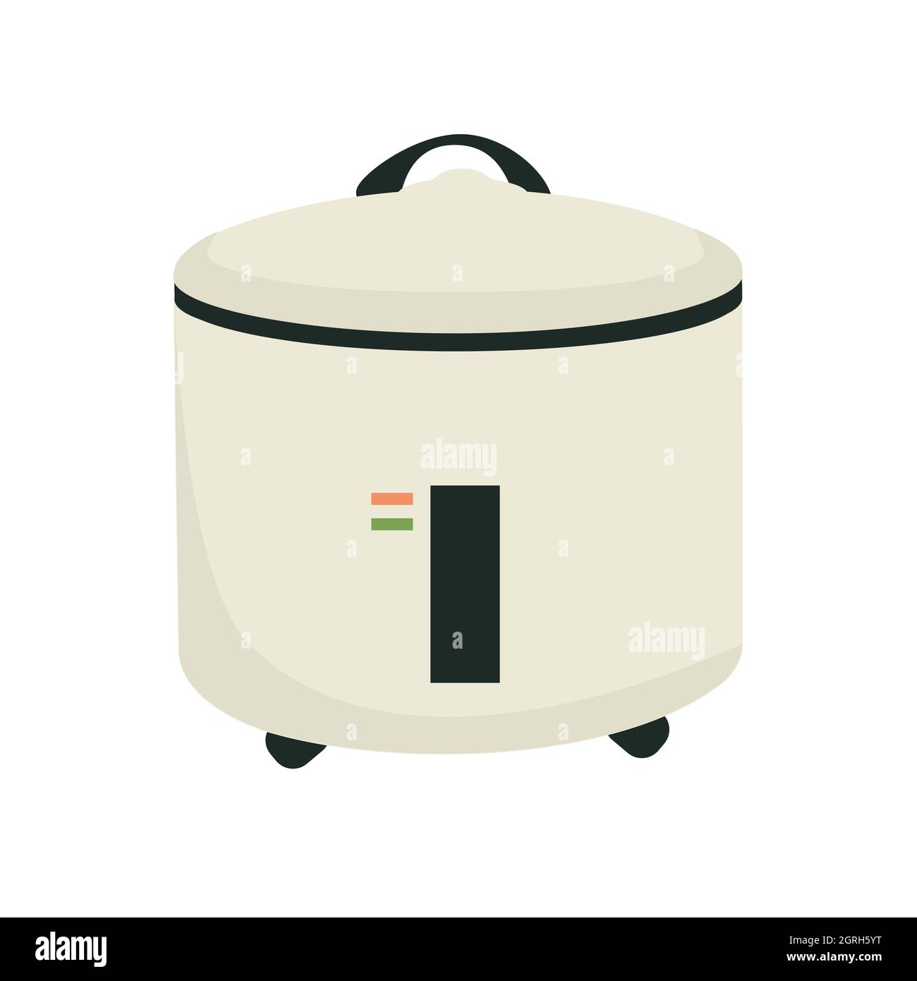Rice cooker isolated on white background. Vector Stock Vector Image ...