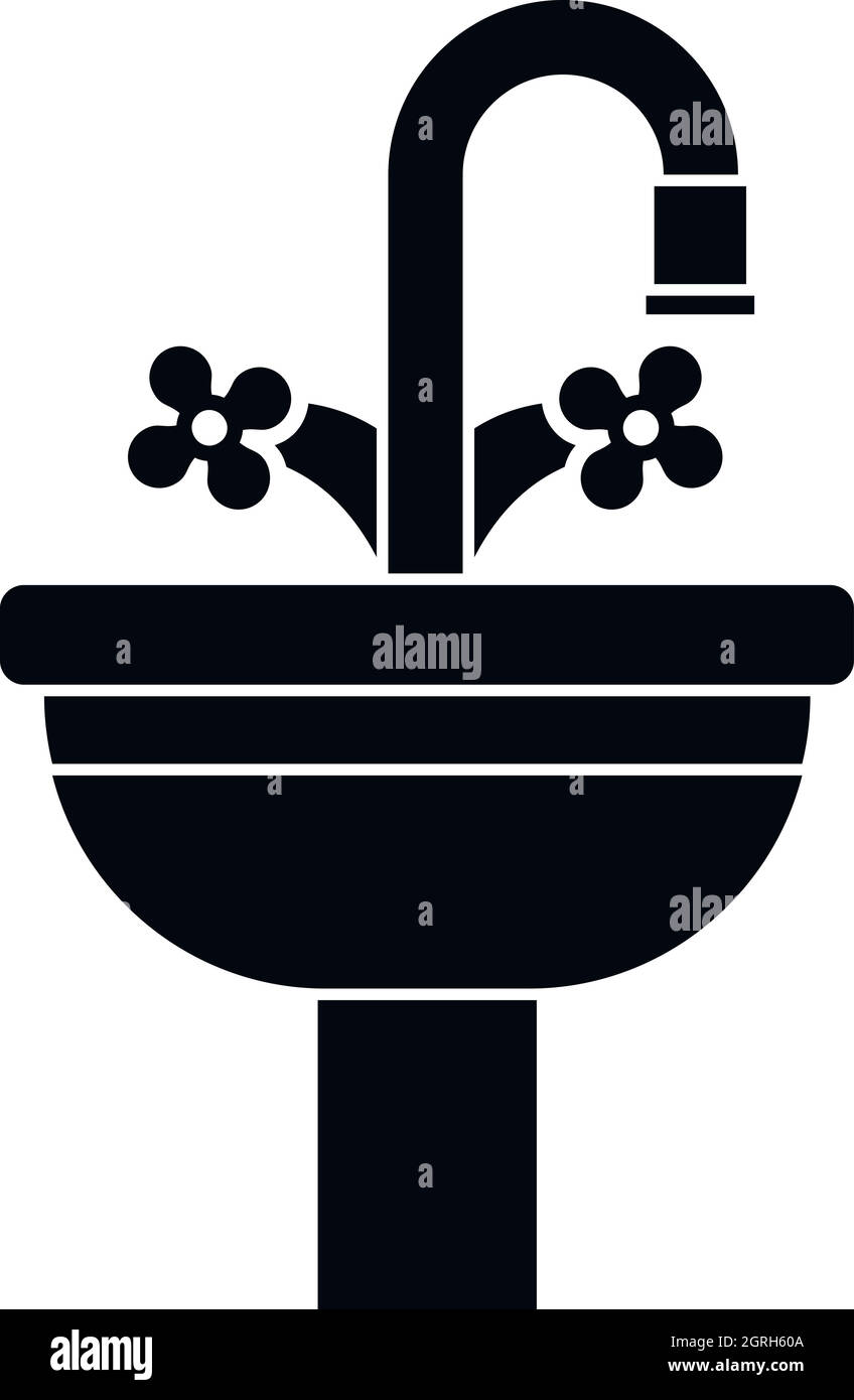 Ceramic sink icon, simple style Stock Vector Image & Art - Alamy