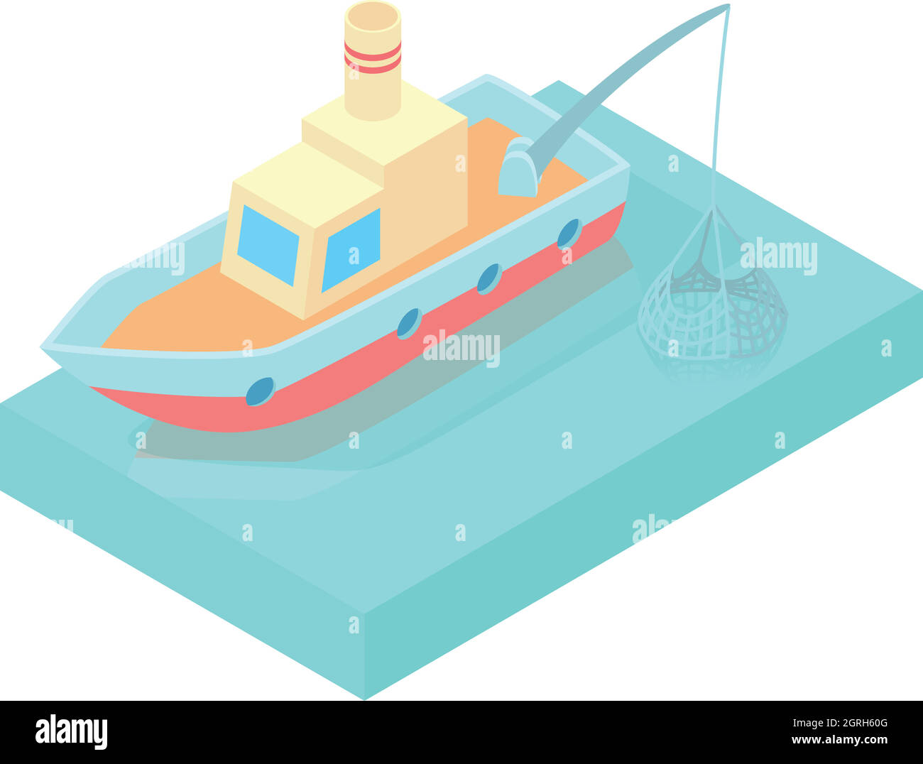 Fishing boat icon, cartoon style Stock Vector Image & Art - Alamy