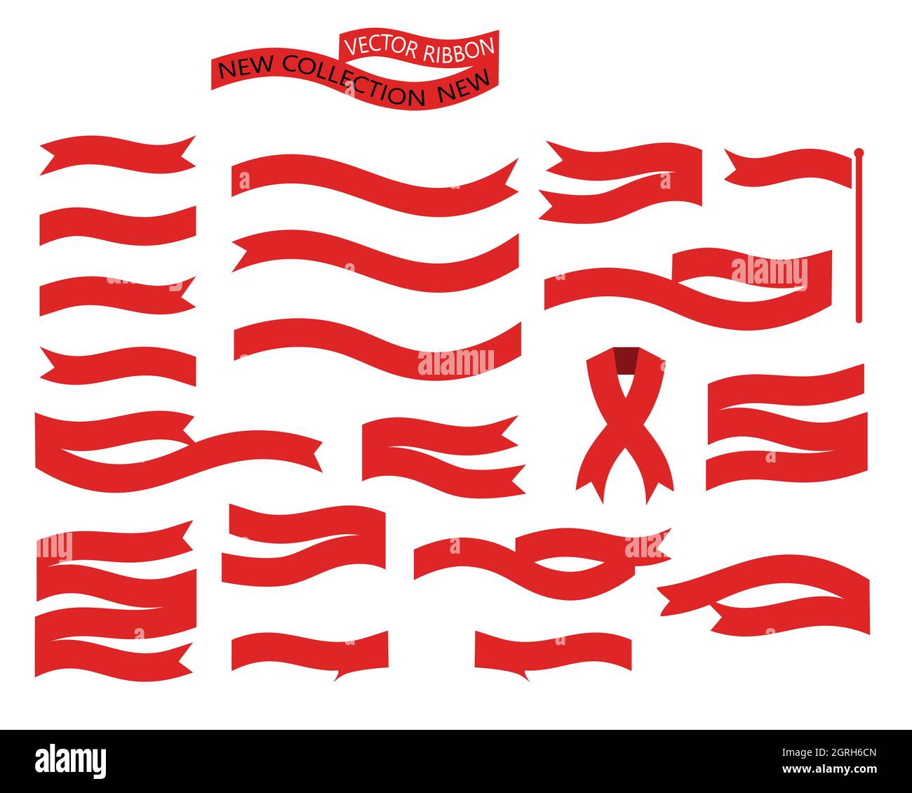 Set of Ribbons. Ribbon elements,label. Vintage. Modern simple ribbons ...