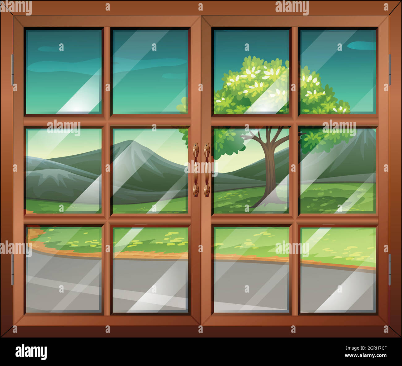 Tree office windows Stock Vector Images - Alamy