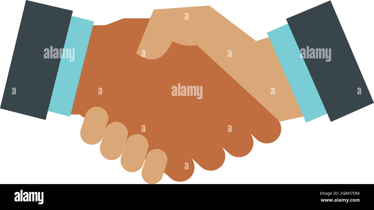 Business deal icon flat Cut Out Stock Images & Pictures - Alamy