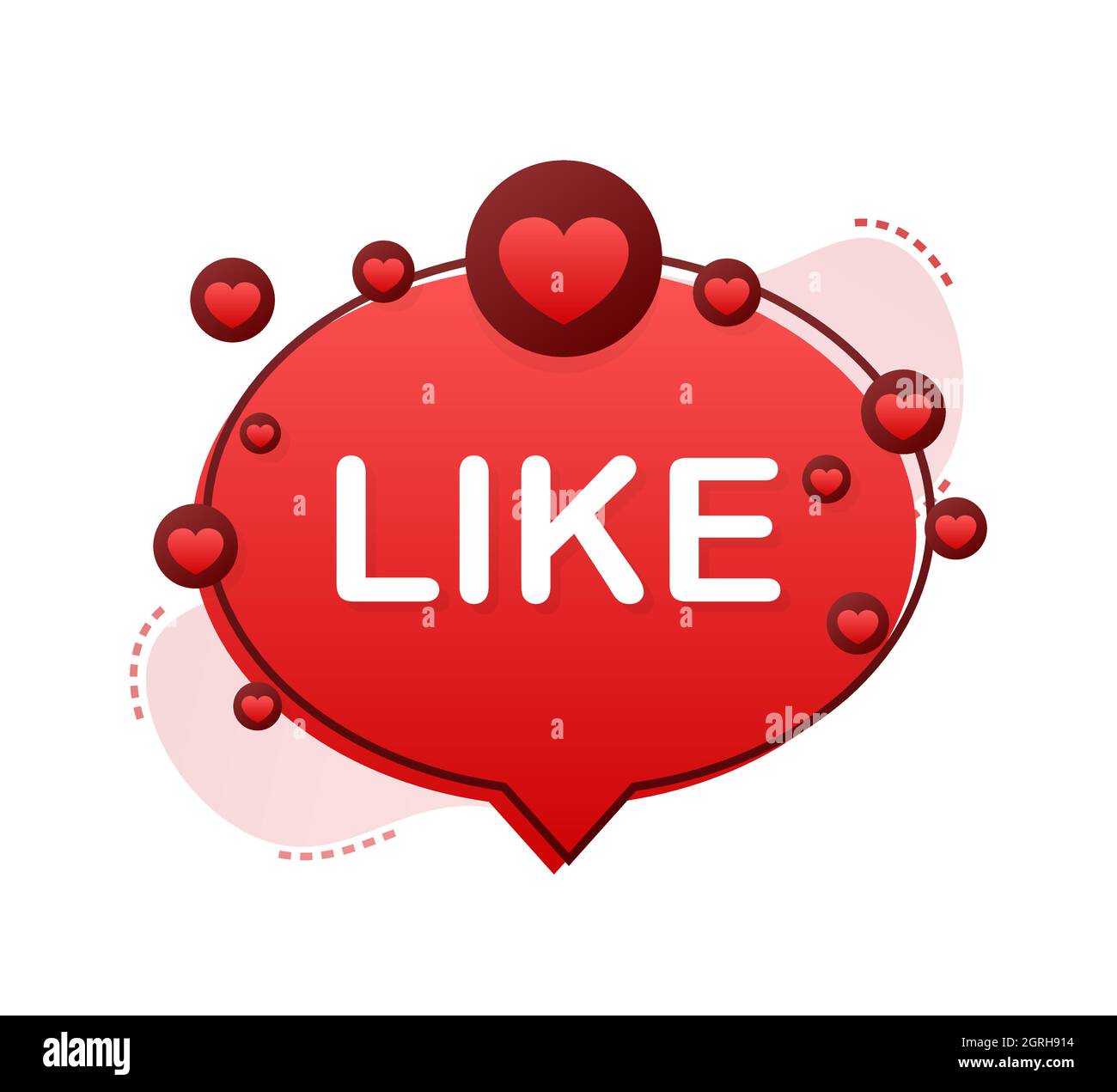 Like banner. Thumb up symbol, finger up. Vector stock illustration ...