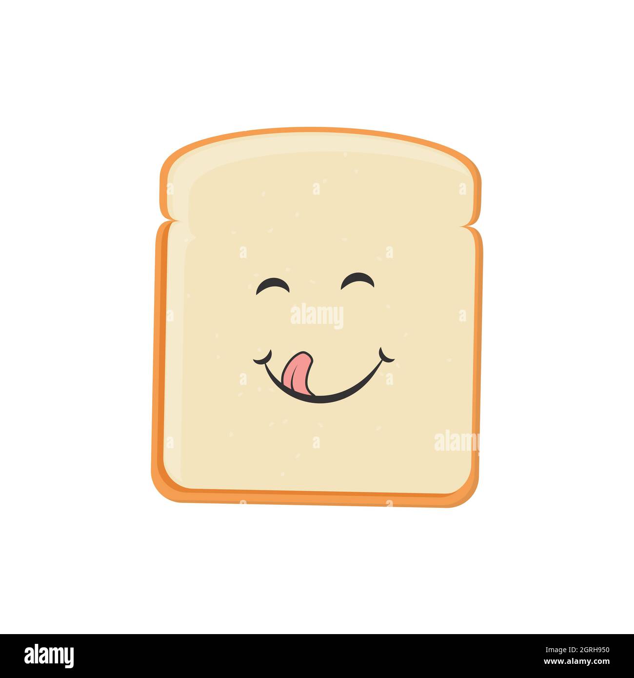 Cartoon toast bread icon. Bread toast smiling Stock Vector Image & Art ...