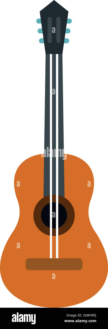Guitar icon, flat style Stock Vector Image & Art - Alamy