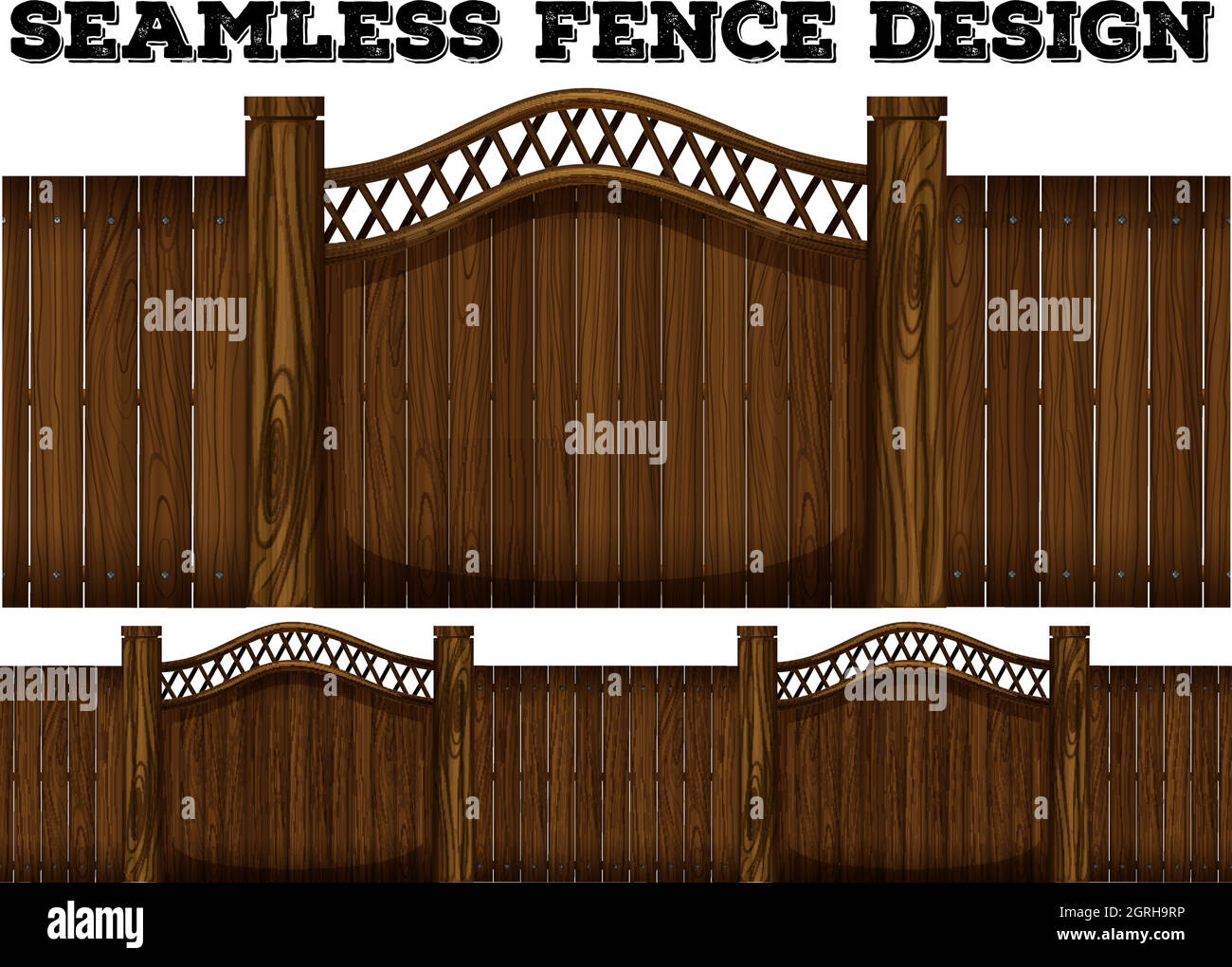 Seamless classic fence desing with door Stock Vector Image & Art - Alamy