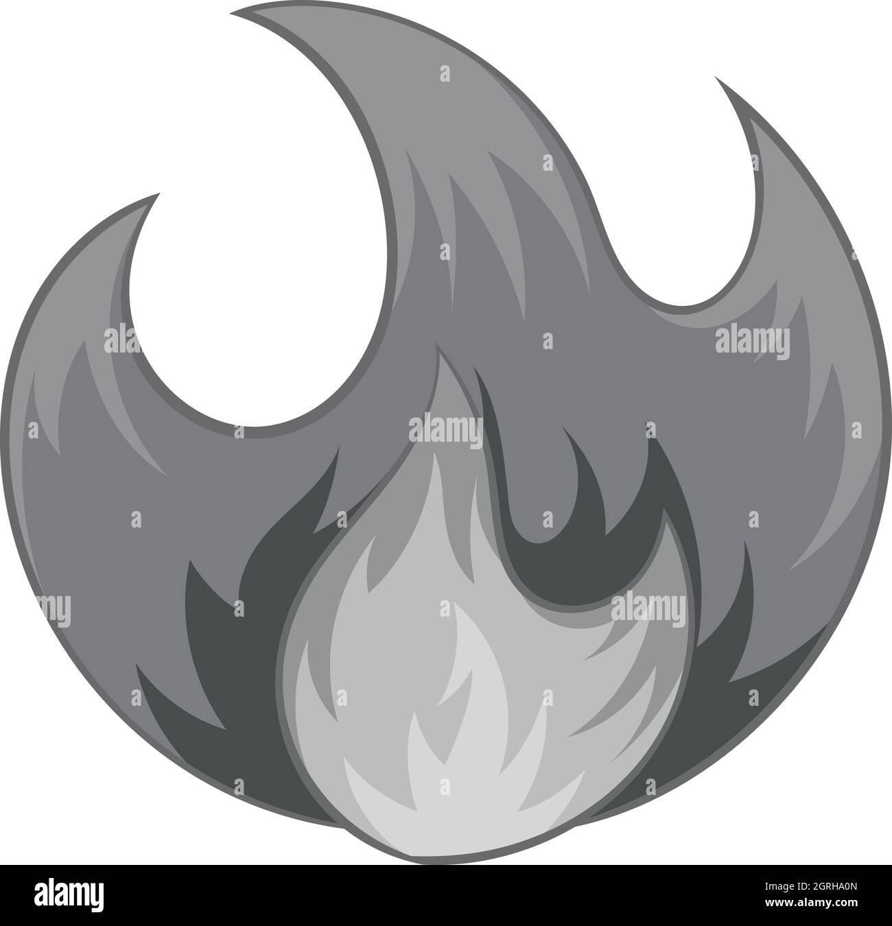 Fire icon, black monochrome style Stock Vector Image & Art - Alamy