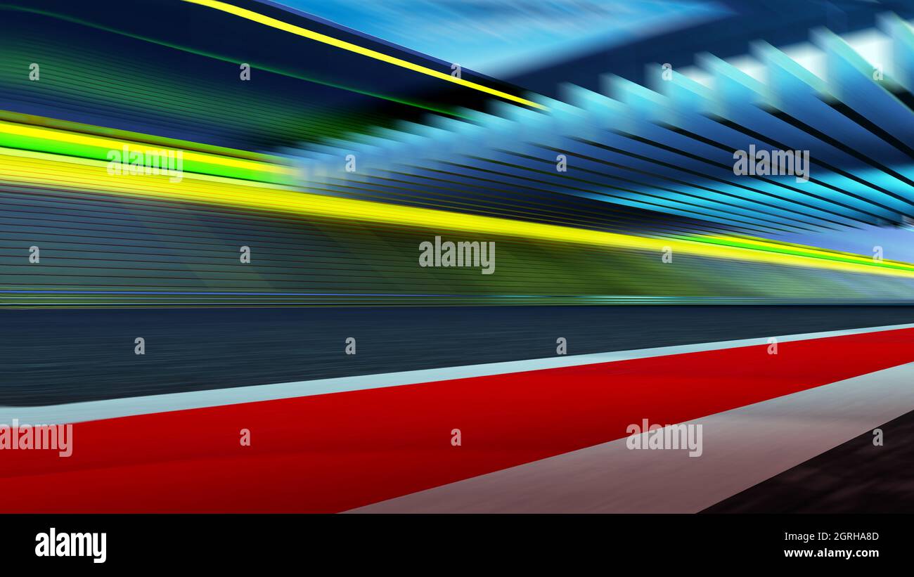 Motor Racing Track At Stadium Stock Photo - Alamy