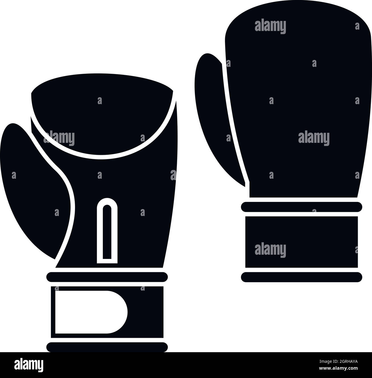 Boxing gloves icon simple style Cut Out Stock Images & Pictures - Alamy