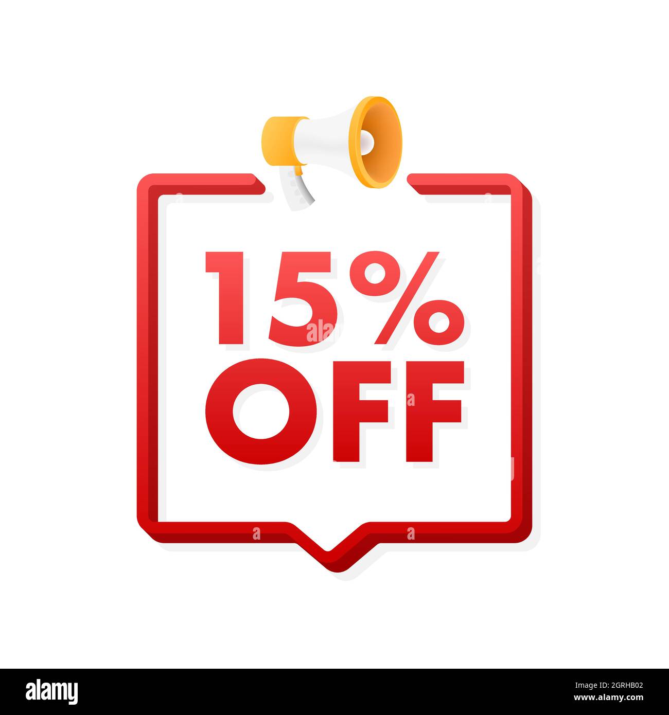 15 percent sign megaphone hi-res stock photography and images - Alamy