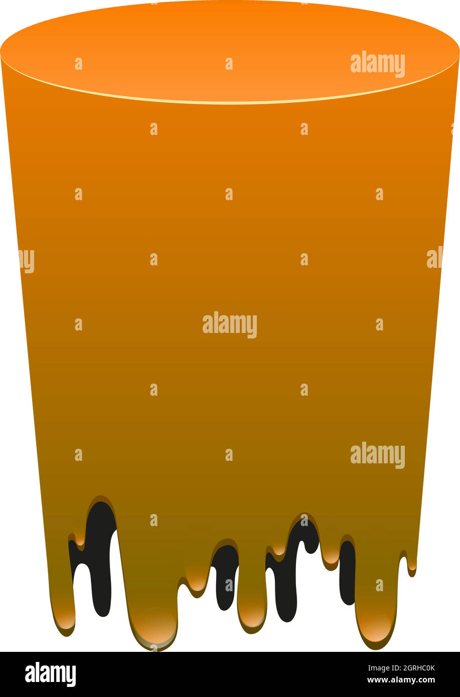 Orange color melting on white Stock Vector Image & Art - Alamy