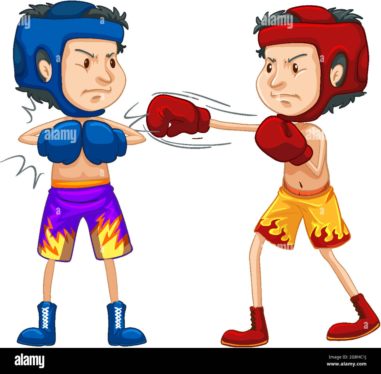 Athletes doing boxing on white background Stock Vector Image & Art - Alamy