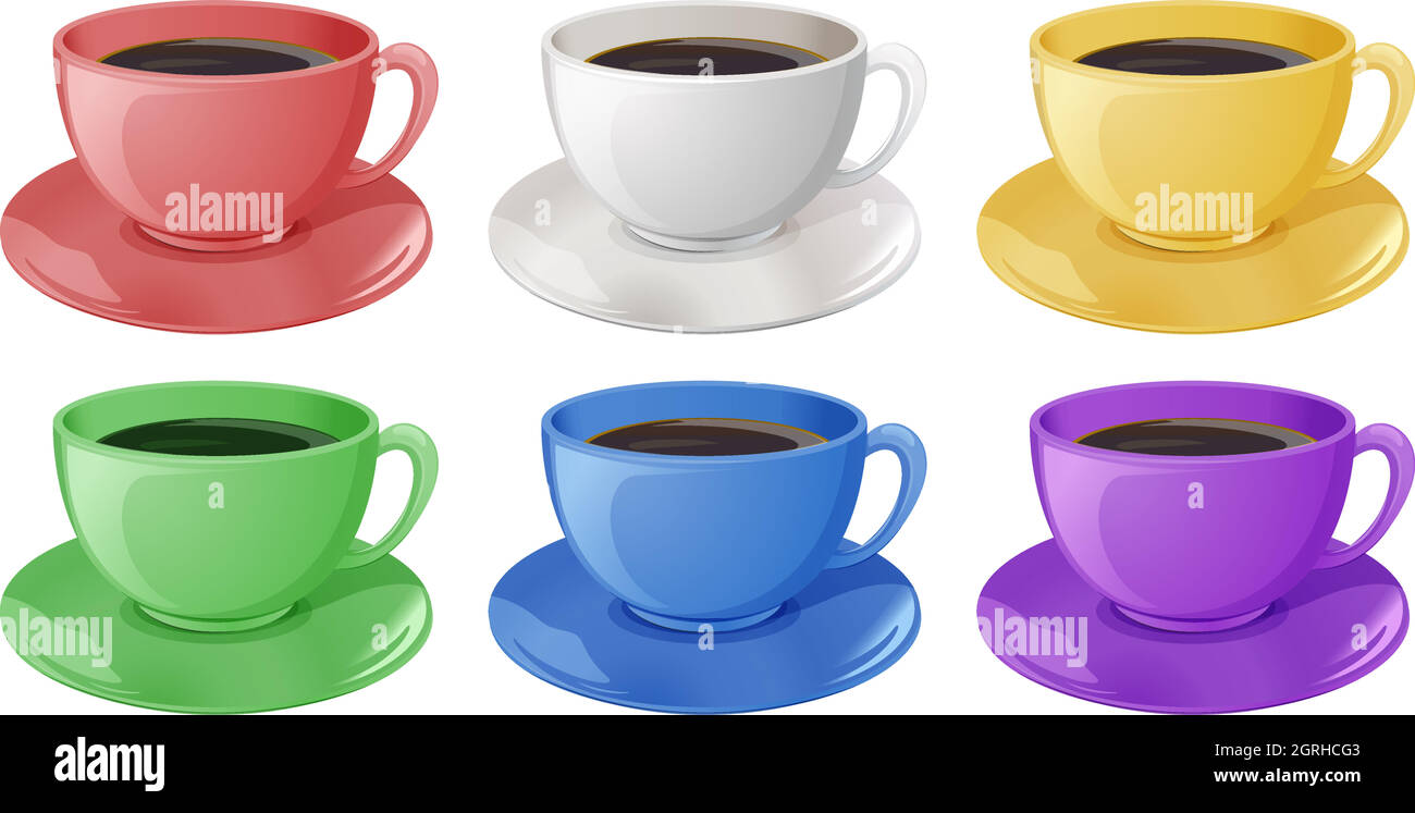 Saucer cups Stock Vector Images - Alamy